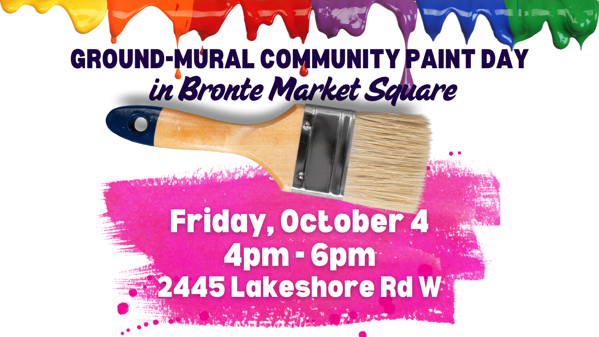 Ground-Mural Community Paint Day is October 4! – Bronte Village